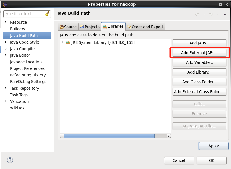 Hadoop项目创建（在eclipse中）_导入hadoop相关的jar包,首先右击项目选择【new】—>【folder】创建一个【lib】文-CSDN博客
