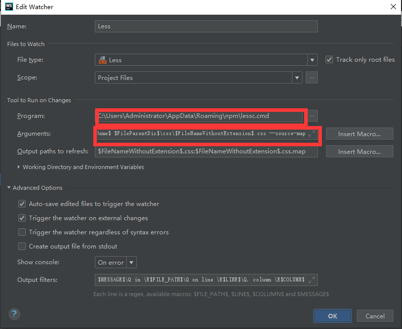 webstorm自动编译less文件(完整流程步骤)_webstorm 工程编译-CSDN博客