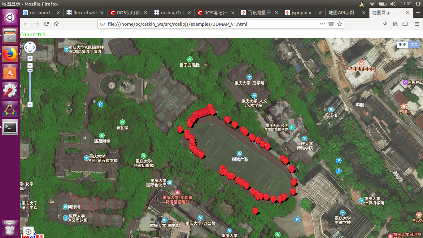 ROS采集GPS/北斗数据在百度地图中可视化位置_connecting to rosbridge...-CSDN博客