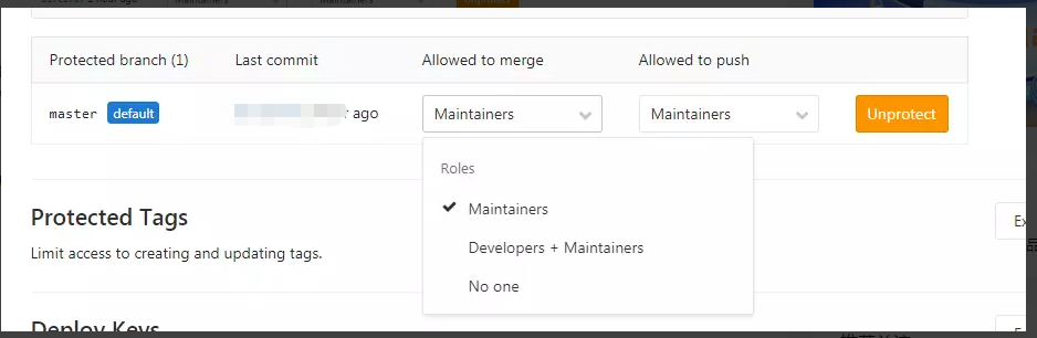 修改gitlib默认master受保护分支_protected branches-CSDN博客