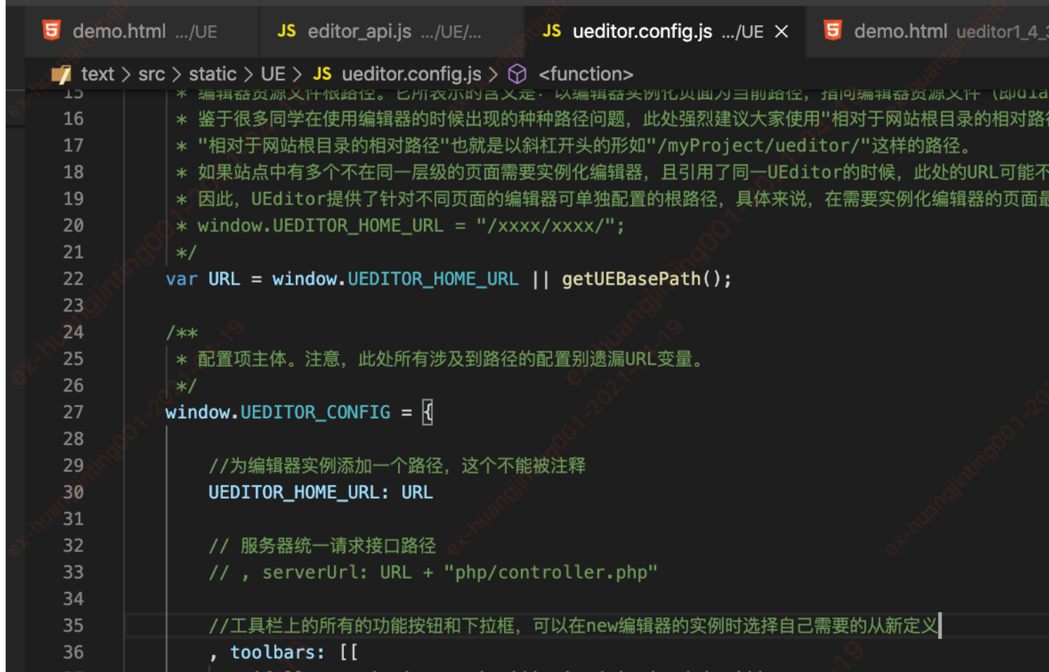 百度编辑器Ueditor:报错`UE.getEditor is not a function`和`editor.all.js找不到`_unhandled rejection ...