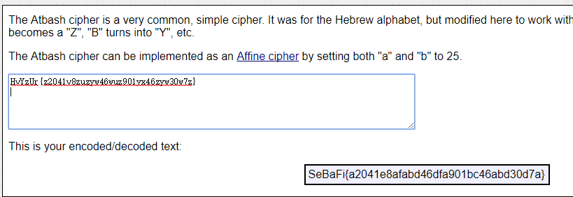 CTF训练（密码学）——Atbash Cipher_ctf 熊斐特-CSDN博客