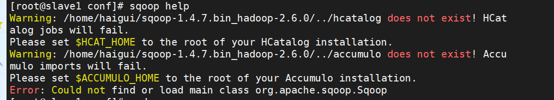 解决：启动sqoop help出现找不到: Could not find or load main class org.apache.sqoop.Sqoop_error: could not ...