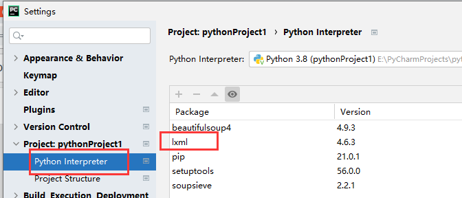 pycharm报错：bs4.FeatureNotFound: Couldn‘t find a tree builder with the features you requested ...