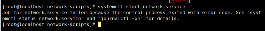 centOS 7 ：service network restart 失败 【已解决】_service network restart failed-CSDN博客