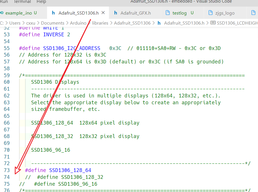 arduino_ssd1306(128*64) _基于spi方式的oled显示logo位图(基于adafruit ssd 1.1.2版本的库 ...