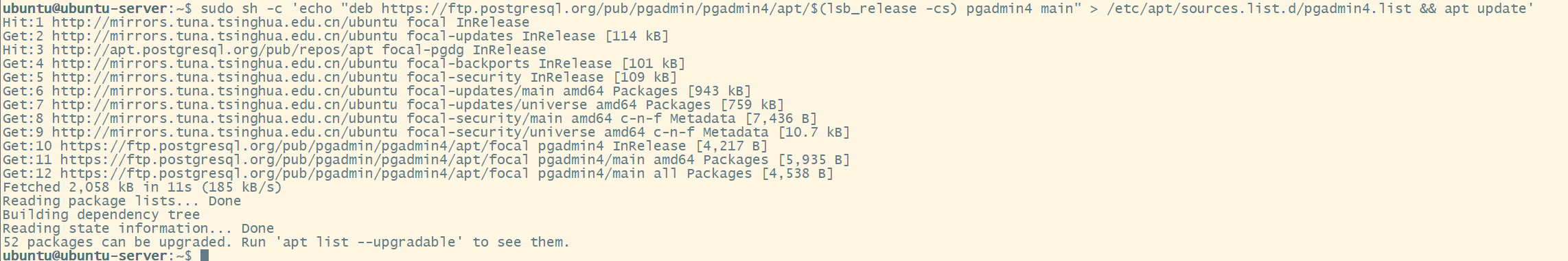 ubuntu20.04安装postgresql12及pgadmin4_pgadmin4 国内源安装ubuntu-CSDN博客