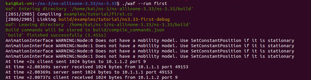 NS3学习-NS3下载安装、NetAnim安装与使用、测试用例first.cc_ns3下载好了怎么打开-CSDN博客