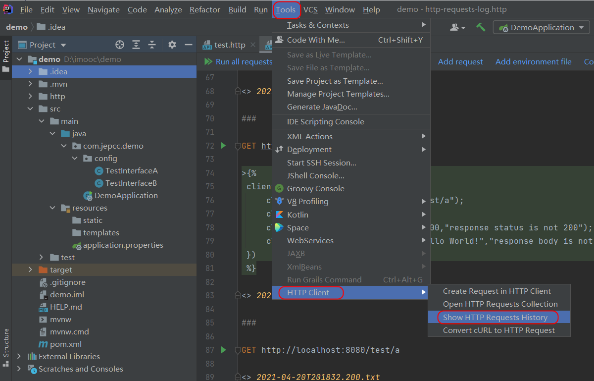 使用IDEA自带的Http Client进行接口调试_idea 进行接口调用-CSDN博客