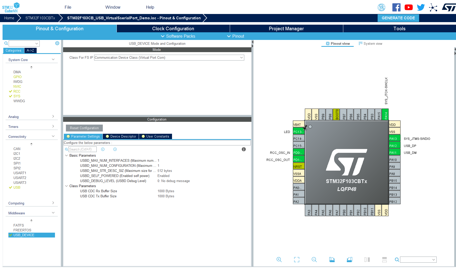 STM32HAL库-实现USB虚拟串口打印（printf功能）_stm32usb实现 printf 打印-CSDN博客