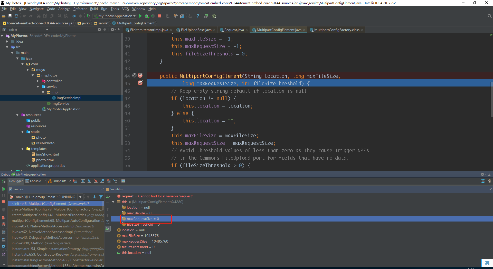 springboot文件上传，文件过大引发异常SizeLimitExceededException——思考与解决办法（Debug分析自动装配）_request processing ...