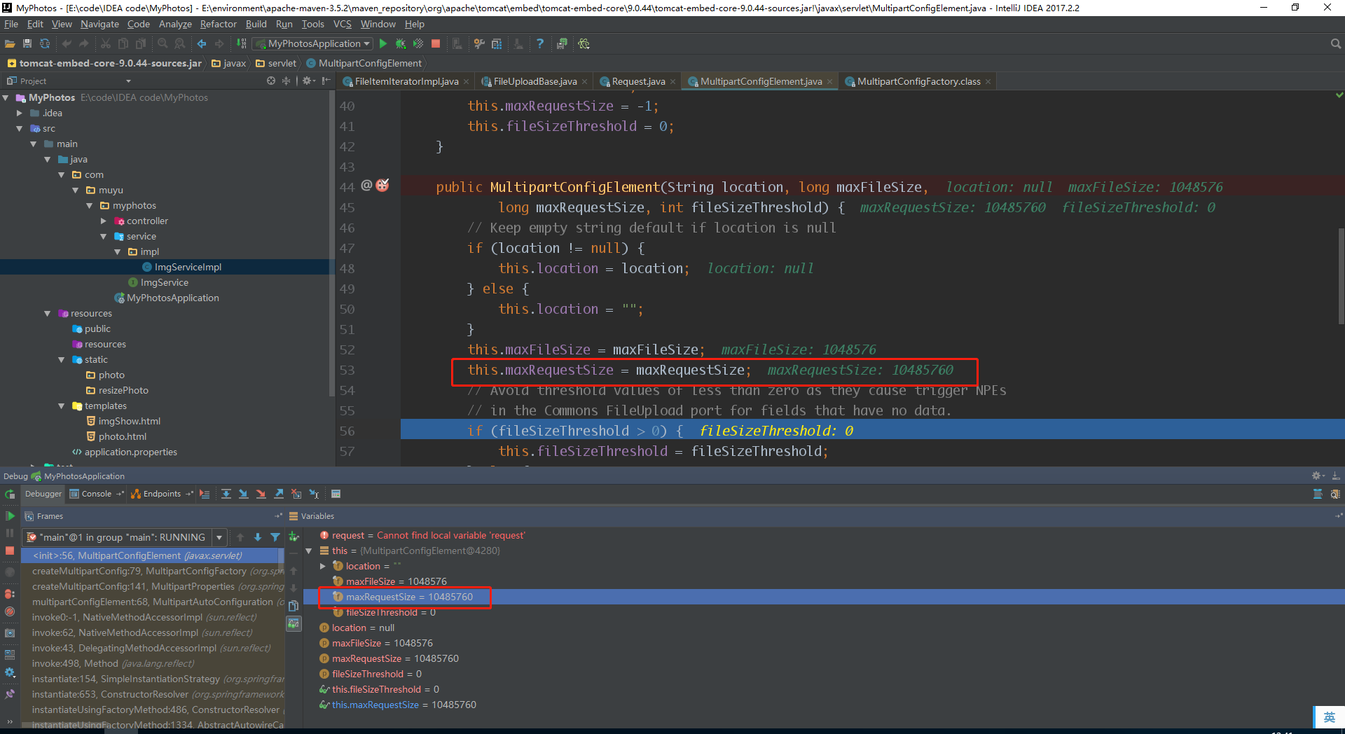 springboot文件上传，文件过大引发异常SizeLimitExceededException——思考与解决办法（Debug分析自动装配）_request processing ...
