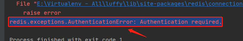 解决 redis中redis.exceptions.AuthenticationError Authentication required问题_redis.exceptions ...