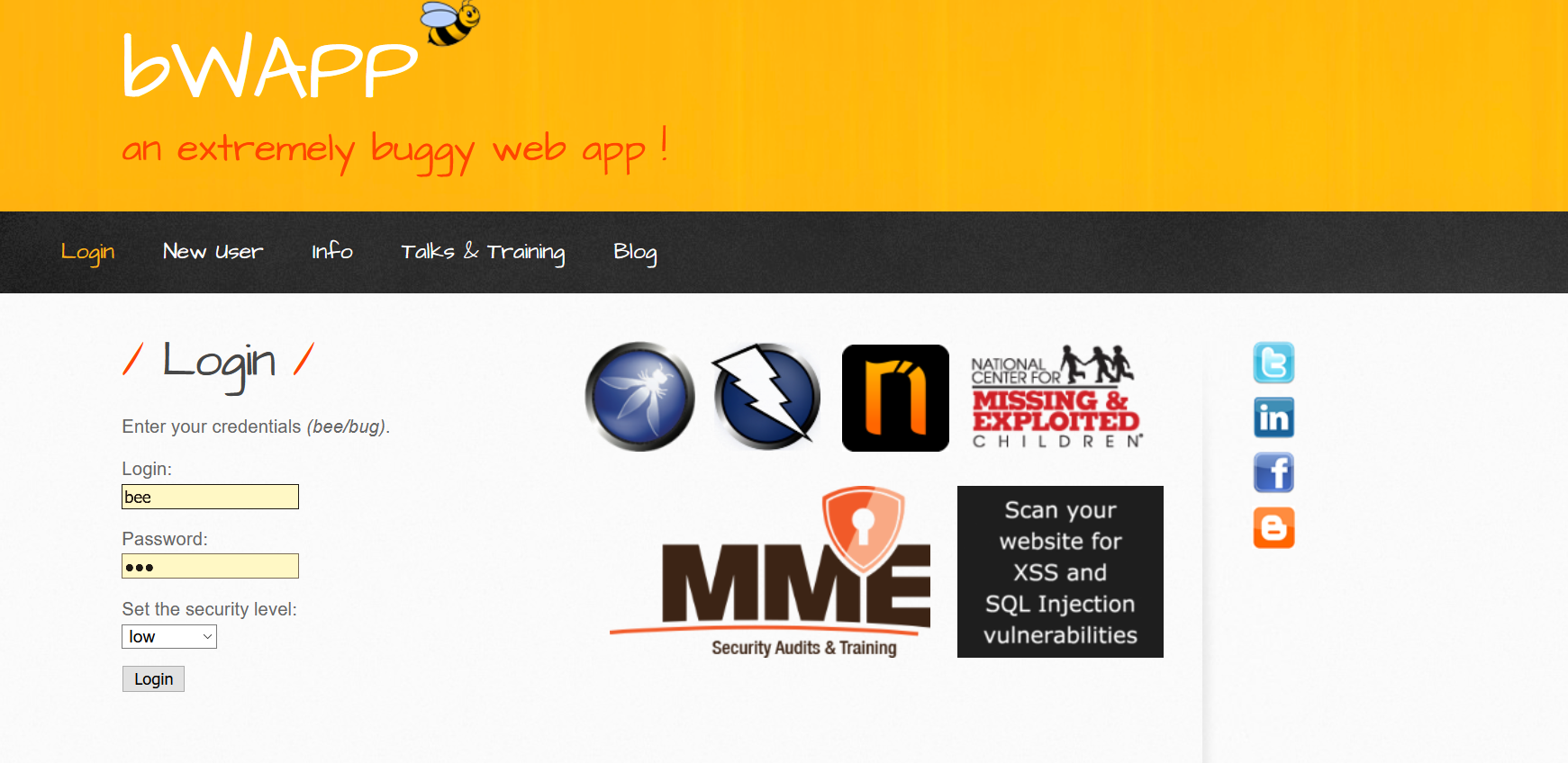 bWAPP之环境搭建及HTML注入_bwapp username-CSDN博客