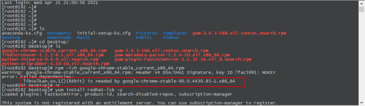 CentOS7.8安装Chrome时依赖检测失败：libvulkan.so.1()(64bit),测试通过-CSDN博客
