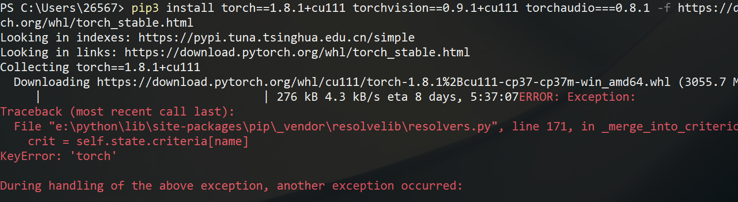 完美解决pytorch官网安装过慢问题_collecting torch卡住了-CSDN博客