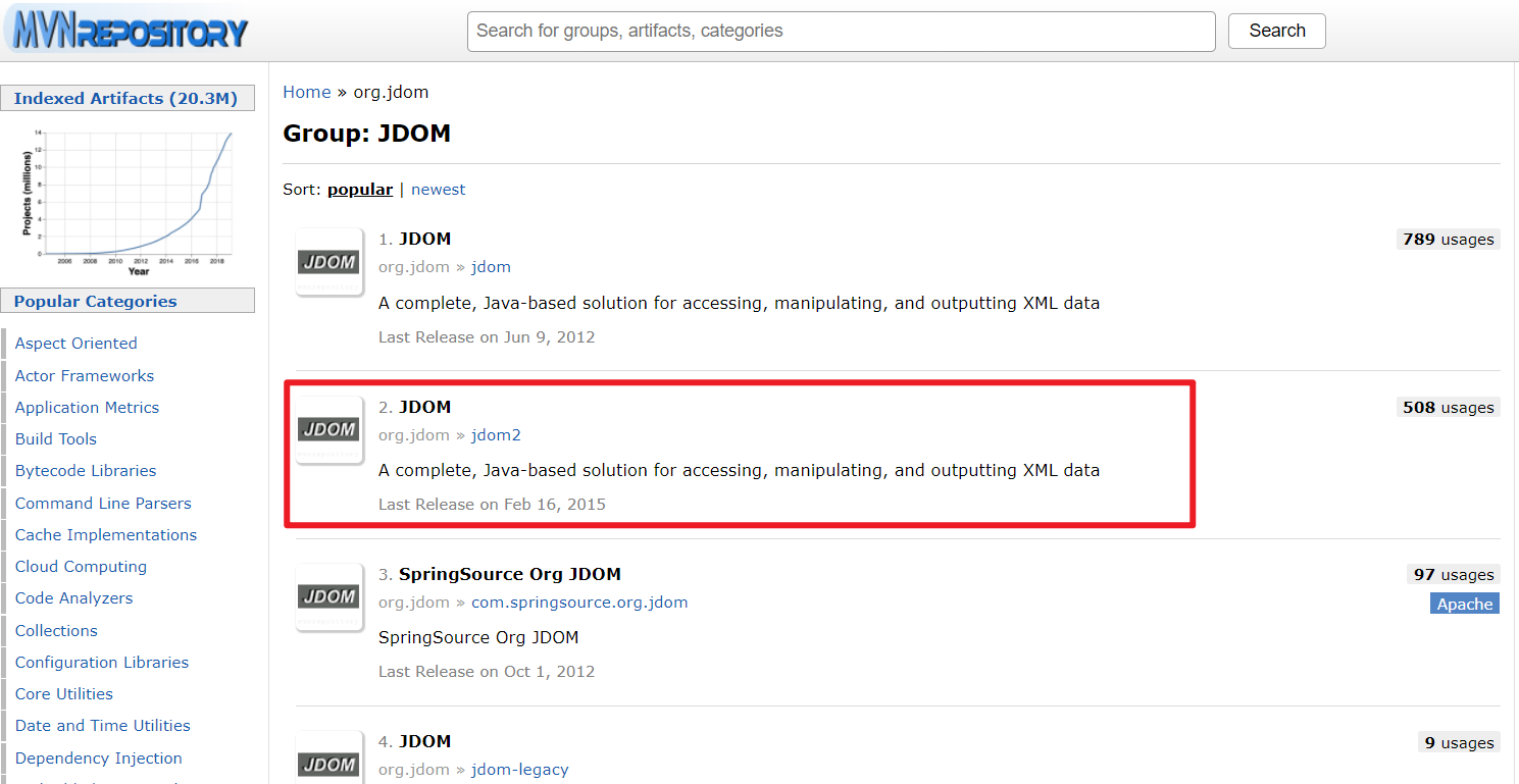 JDOM包的下载地址和mvnrepository网站-CSDN博客