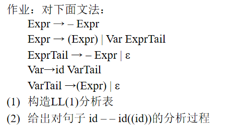 编译原理：构造分析表和对句子进行分析作业_对下面文法expr-CSDN博客