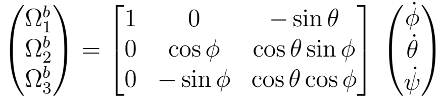 ROS-Difference between euler angles rate and angular velocity_欧拉角速度与角速度的关系-CSDN博客
