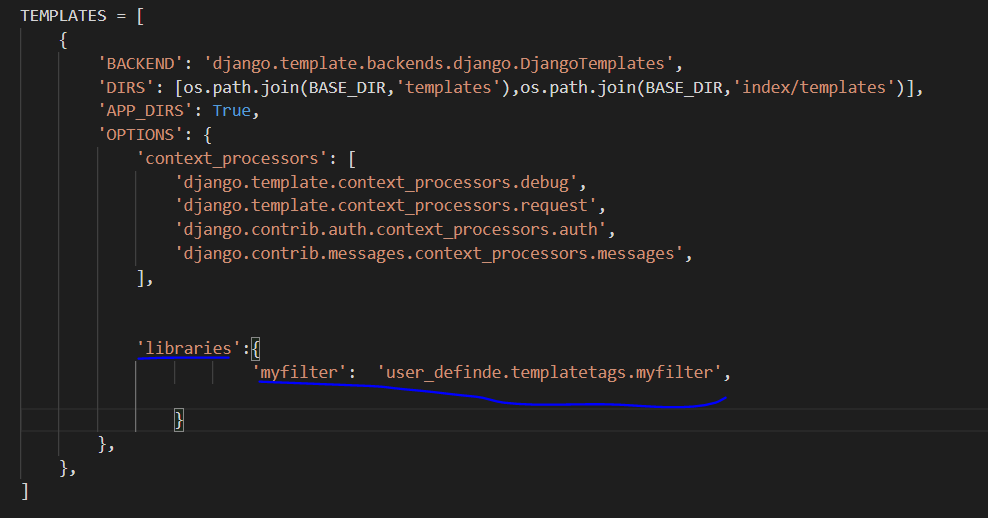 django报错is not a registered tag library. Must be one of_myfilter' is not a registered tag ...