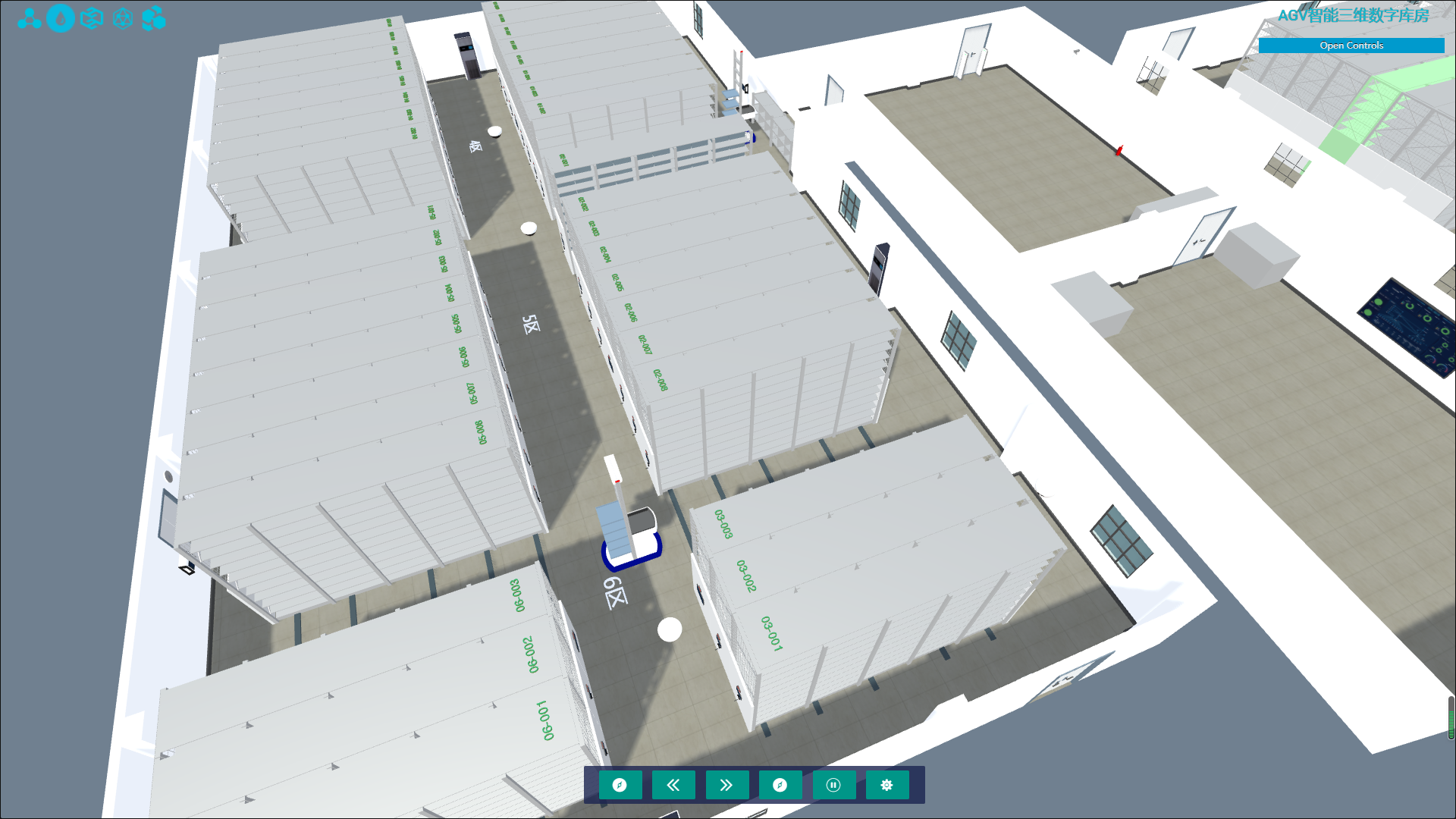 AGV智能三维数字物流库房HTML5+WebGL(Threejs)解决方案_threejs 货架-CSDN博客