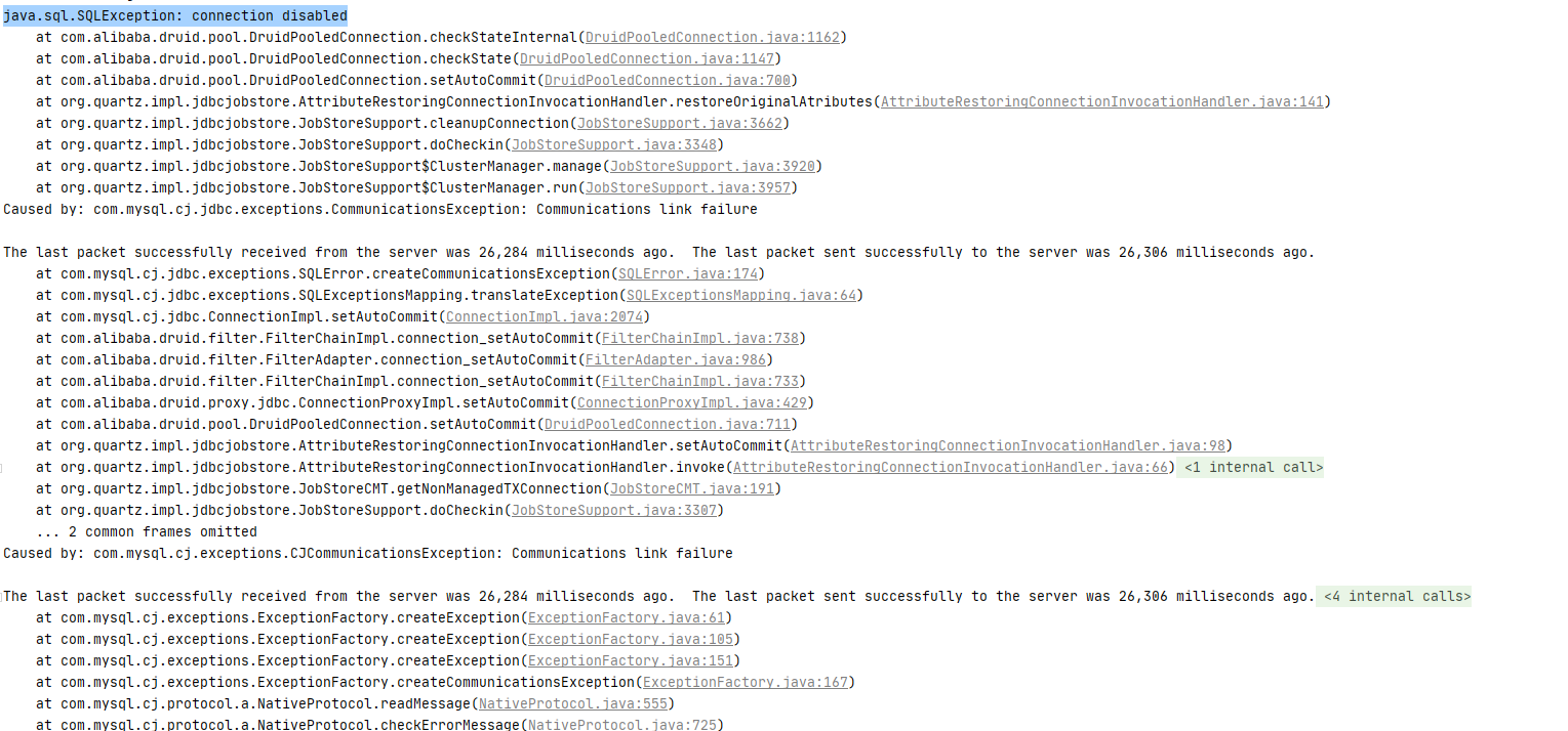 Java Sql Sqlexception Connection Disabled Csdn博客