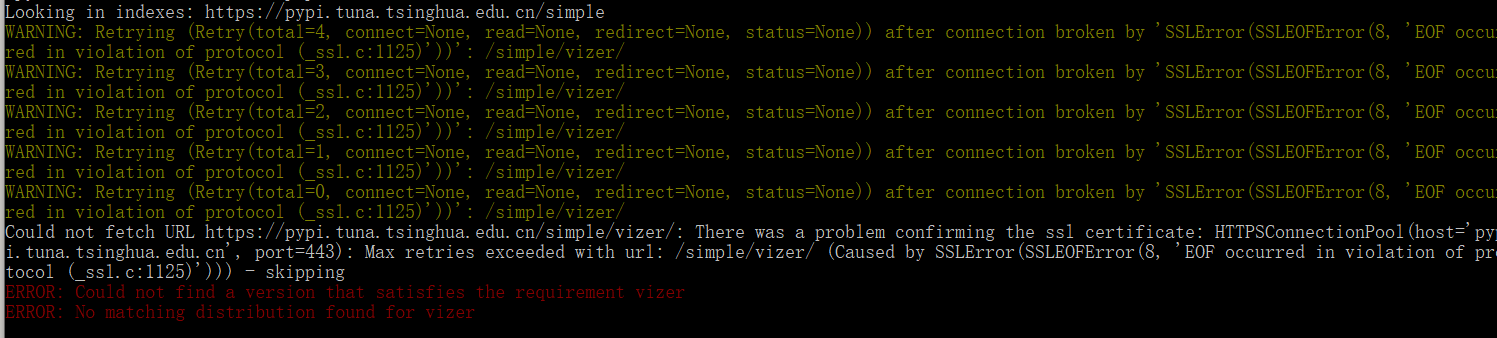 Anaconda 出现错误：Looking in indexes: https://pypi.tuna.tsinghua.edu.cn/simple-CSDN博客