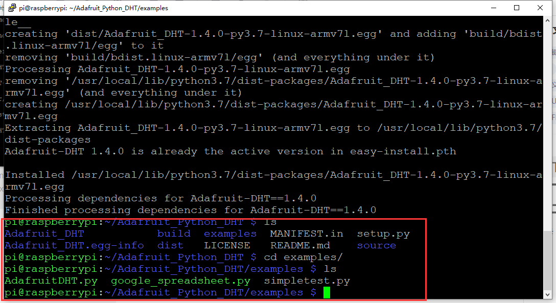 树莓派4B使用串口读取温湿度传感器DHT11/22数据_树莓派如何导入adafruit库-CSDN博客