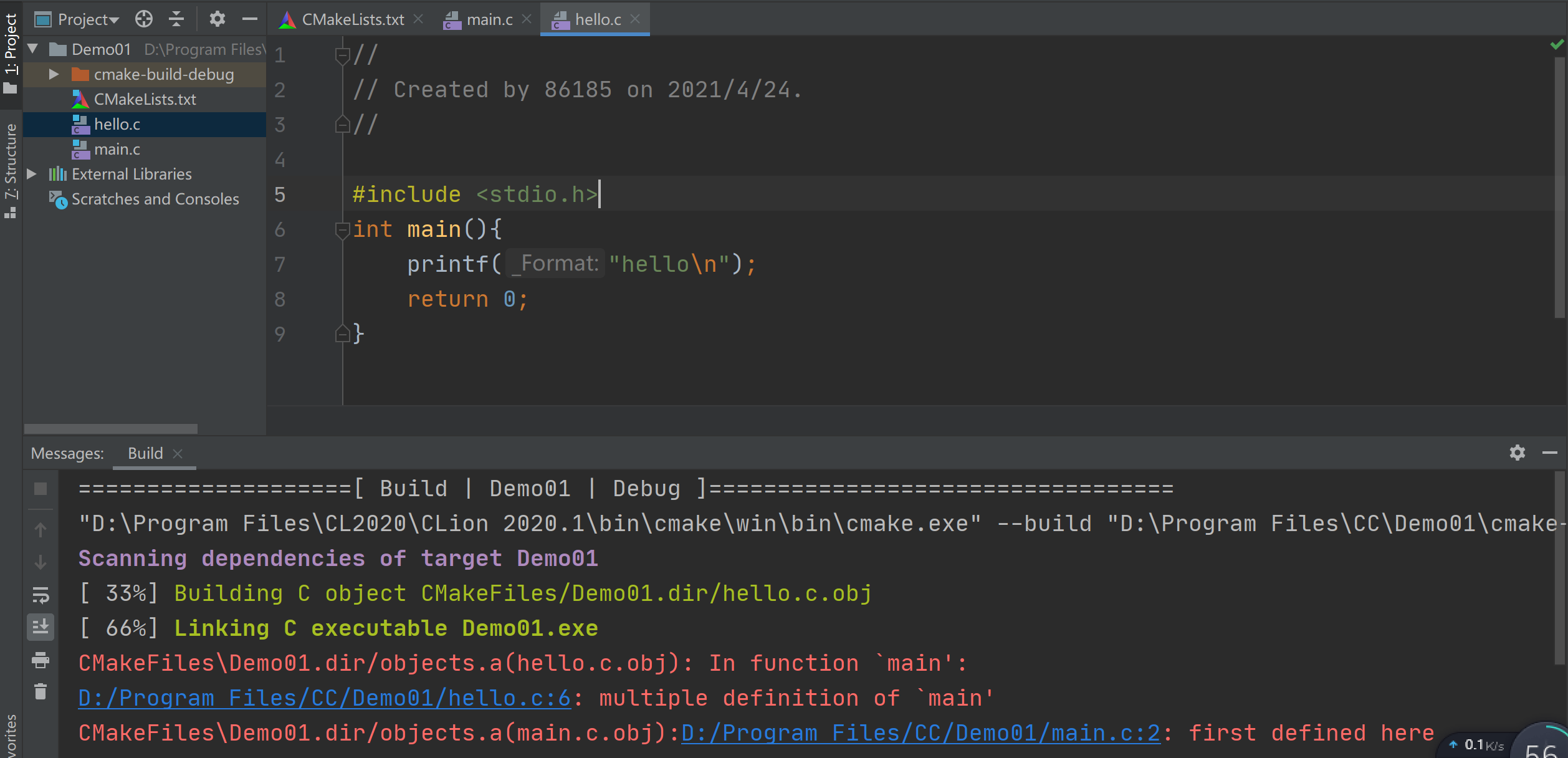 C语言超强编辑器Clion,如何在Clion下创建多个.c文件_哪个编程软件可以创建多个c文件-CSDN博客