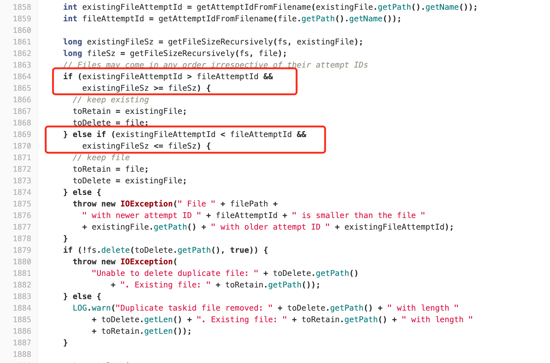 HiveException: xx with newer attempt ID 1 is smaller than the file xx ...