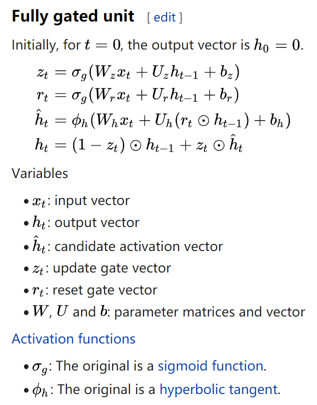 NLP基础知识点：GRU模型结构与公式的梳理_gru结构-CSDN博客