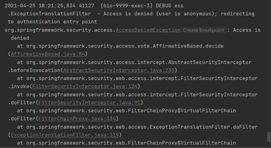 spring Security登录报错：Access is denied (user is anonymous)； redirecting ...