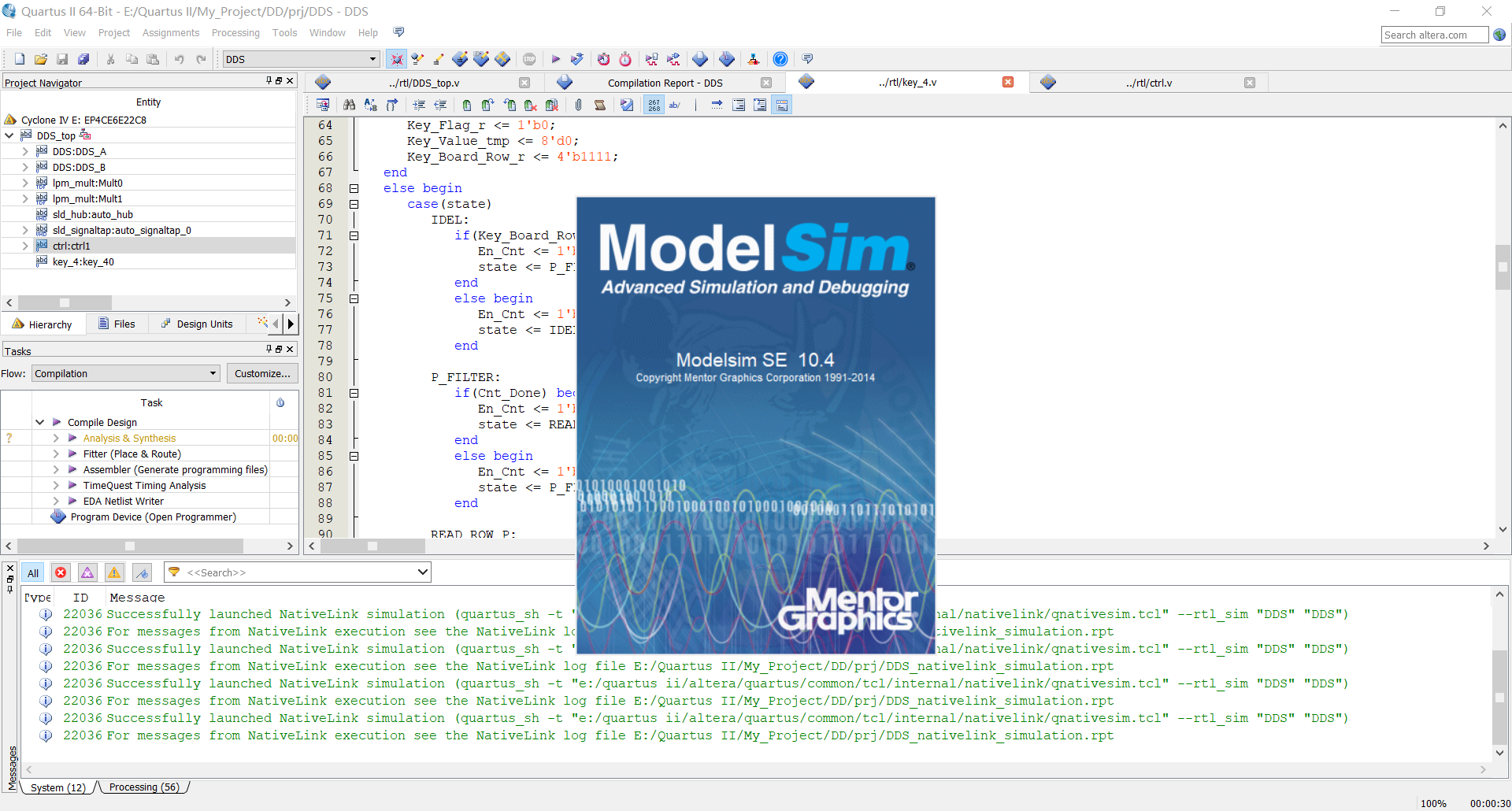 关于QuartusII连接ModelSim时报错的问题_quartus ii与modelsim关联最后一步eda tools simulation选择不到m-CSDN博客