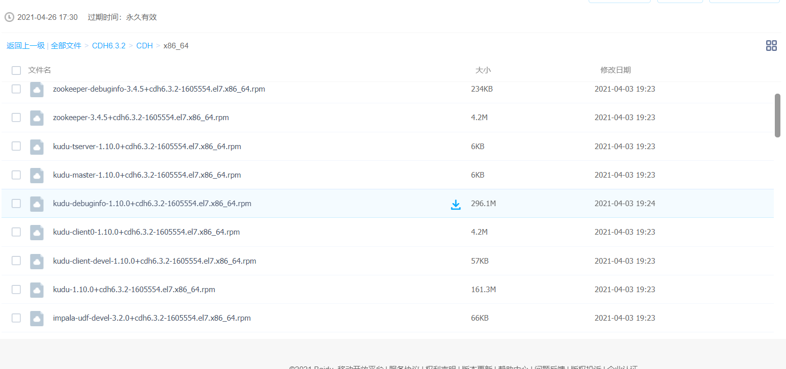 CDH6.3.2RPM包离线下载地址（包含CM和Parcels）_cdh6.3.2下载-CSDN博客