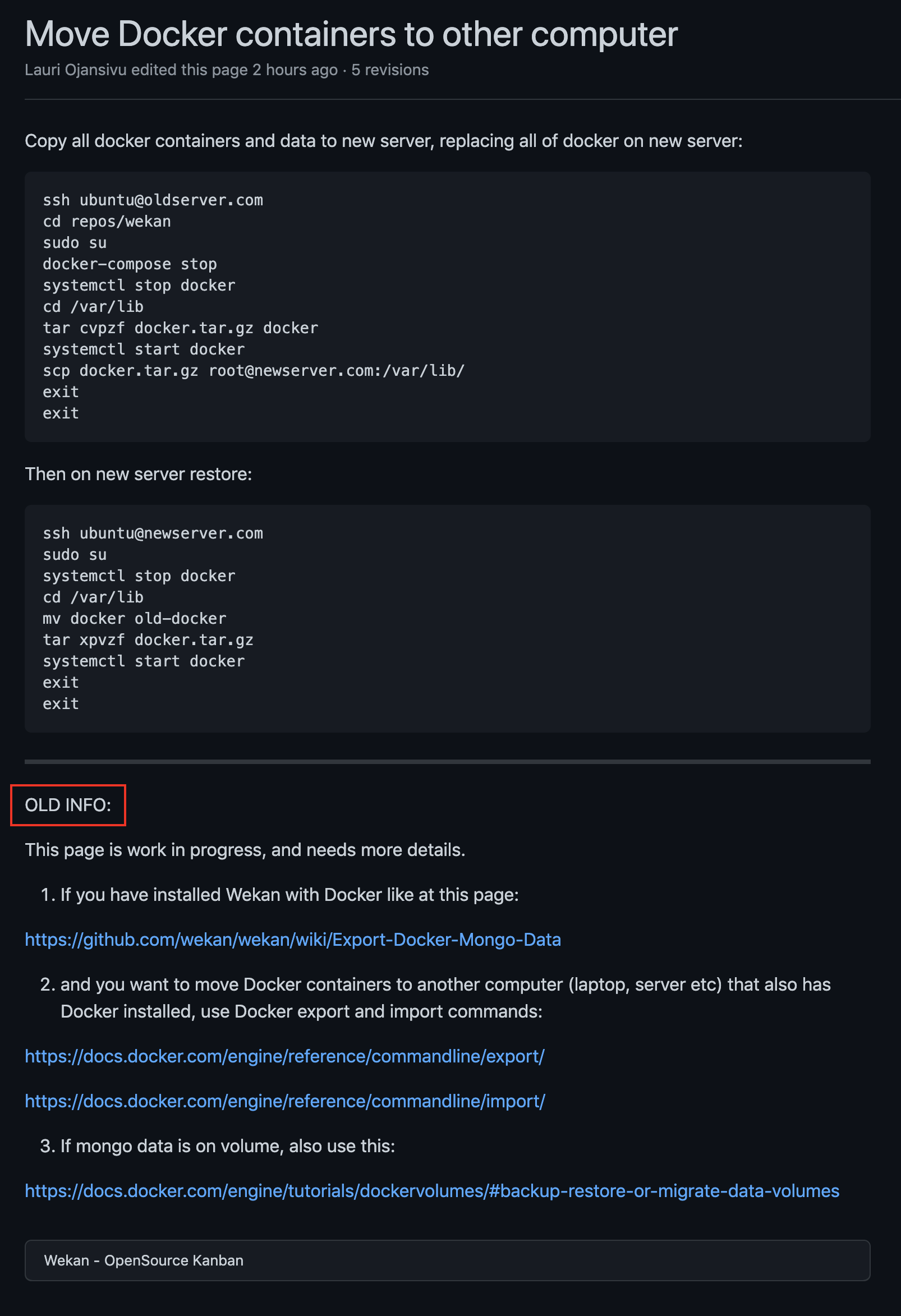 如何将docker部署的wekan迁移另一台服务器-CSDN博客