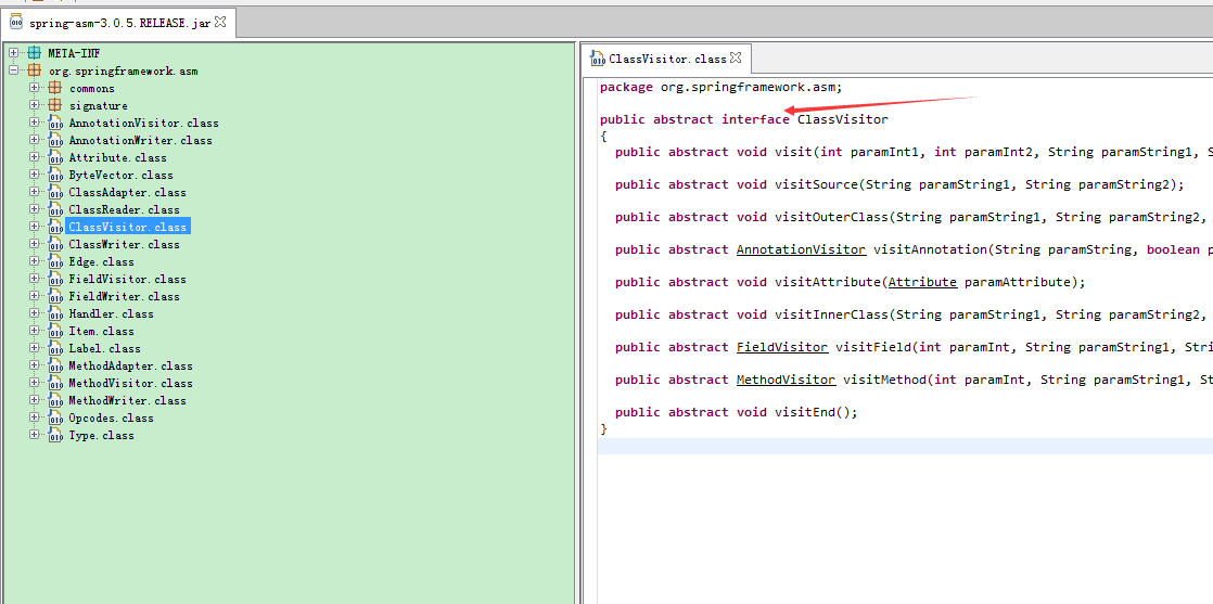 spring org.springframework.asm.ClassVisitor 相关jar包冲突_class org.springframework.core.type ...