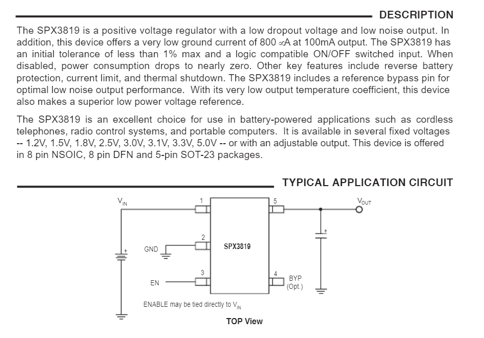 低噪声，高精度电源管理芯片SPX3819M5-CSDN博客
