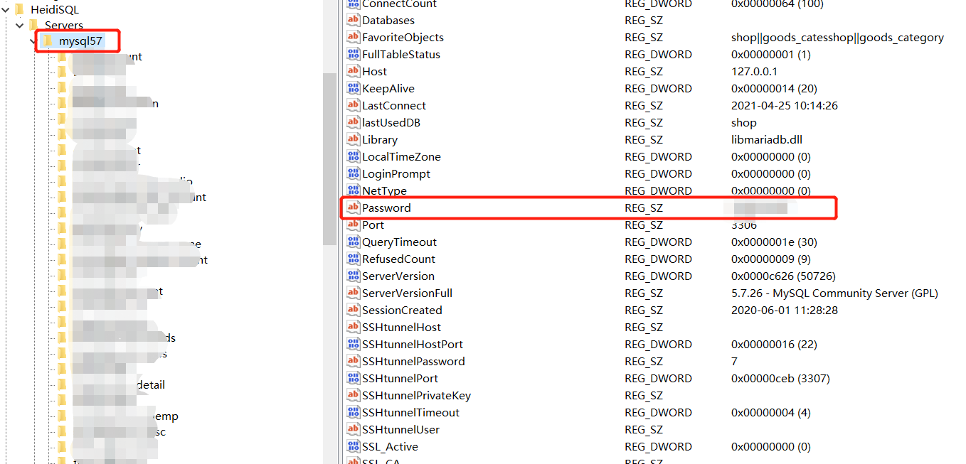 从heidisql中已保存的数据库密码中查看明文密码_heidisql密码是什么-CSDN博客