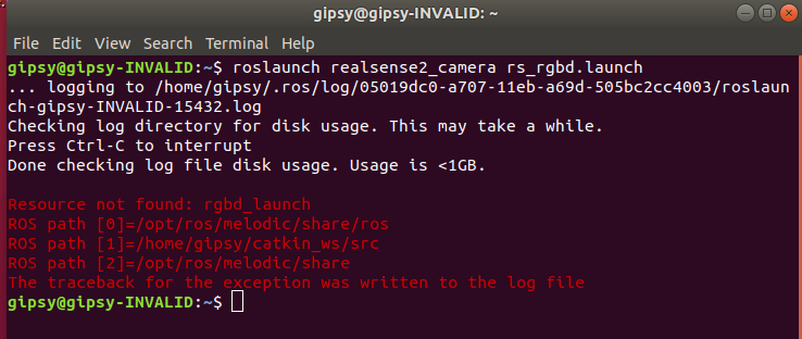 roslaunch realsense2_camera rs_camera.launch和sudo apt-get install ros-melodic-rgbd-launch报错 ...