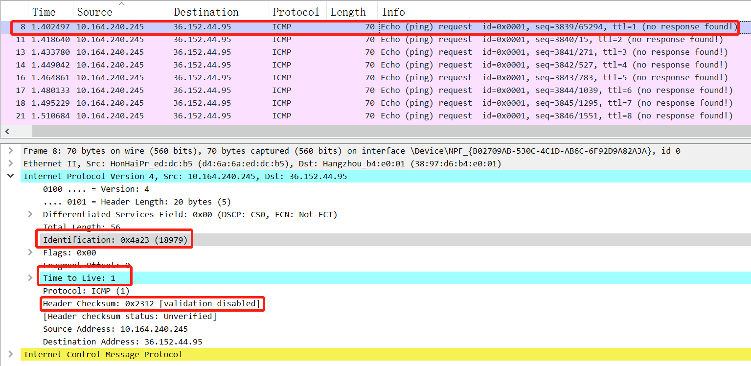 Wireshark Labs(6): IP v7.0_find the first icmp echo request message that was -CSDN博客