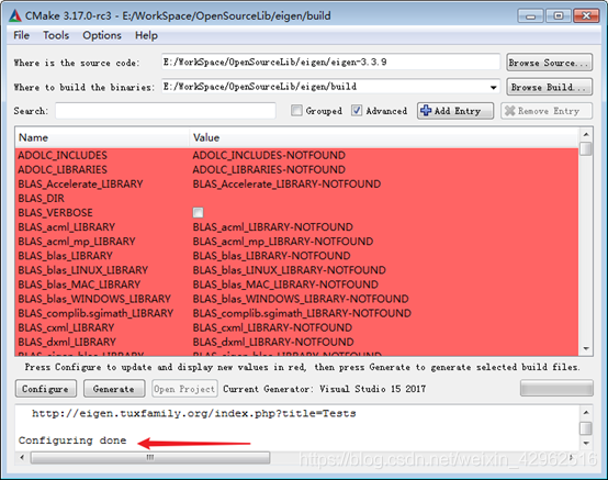 Eigen3编译教程（eigen3.3.9+vs2017+cmake超详细、末尾有编译结果）_eigen编译成动态库-CSDN博客