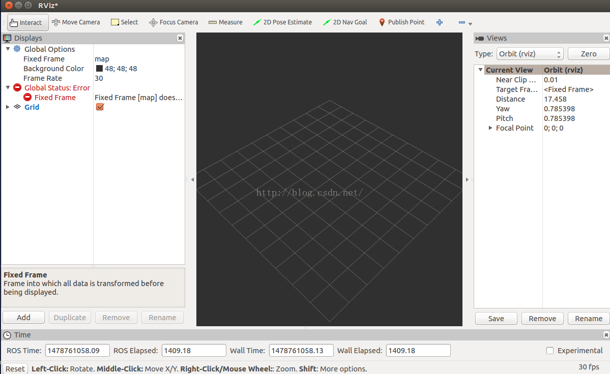 rviz global status显示为error的问题解决_rviz global status error-CSDN博客