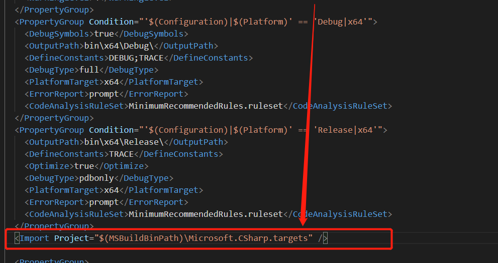 c#编译错误：error : The OutputPath property is not set for project ‘xxx.csproj‘. Please check to make ...
