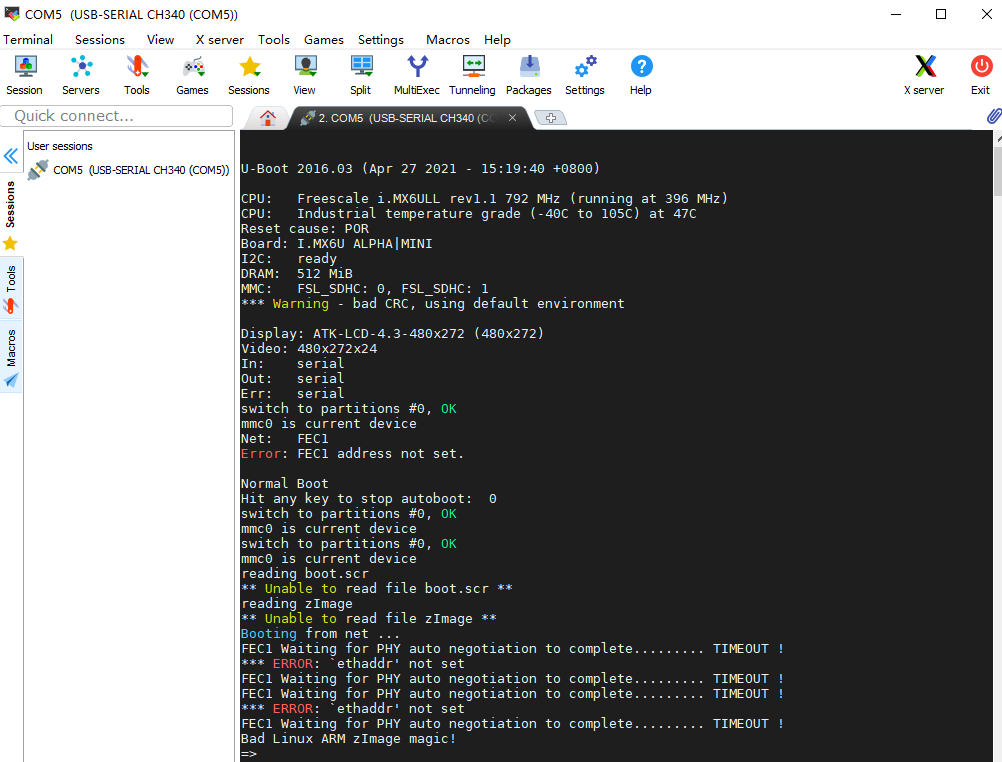 解决问题（5）：成功解决uboot移植时网络通讯遇到的ARP Retry count exceeded； starting again_arp retry count exceeded ...