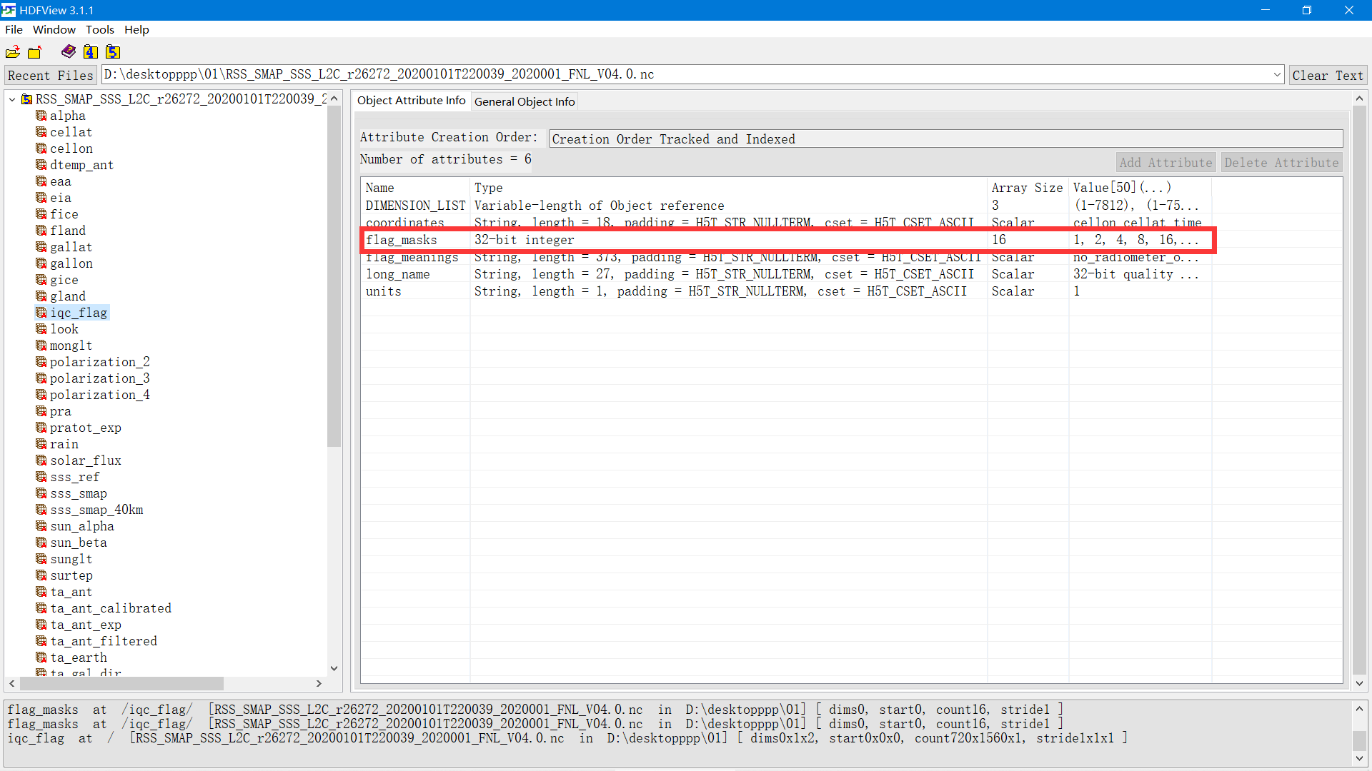 python处理smap level2c 数据---根据 iqc_flag进行数据质量控制（二进制&十进制）_smap数据处理-CSDN博客