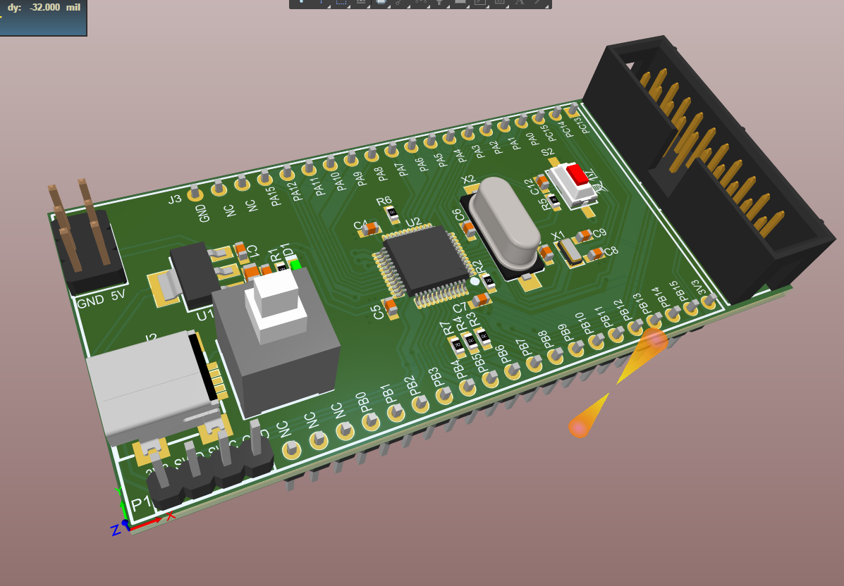 基于STM32单片机三色全彩RGB LED灯控制系统 原理图PCB程序设计_led灯板电路图下载-CSDN博客