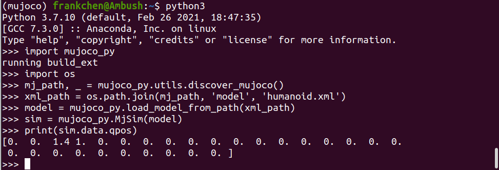 安装mujoco_py遇到的一些问题与解决方法，如command ‘gcc‘ failed with exit status 1_command 'gcc' failed with exit ...