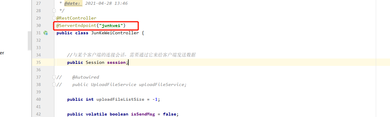Failed to register @ServerEndpoint class: class top.canye.sys.controller.junkewei ...