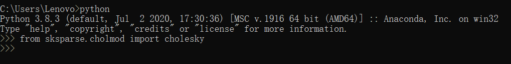 Windows下安装Cholmod和Scikit-Sparse-CSDN博客