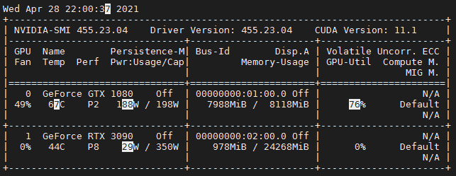 Ubuntu实时刷新GPU使用情况, watch -n 1 -d nvidia-smi_ubuntu 事实刷新 nvidia-smi-CSDN博客